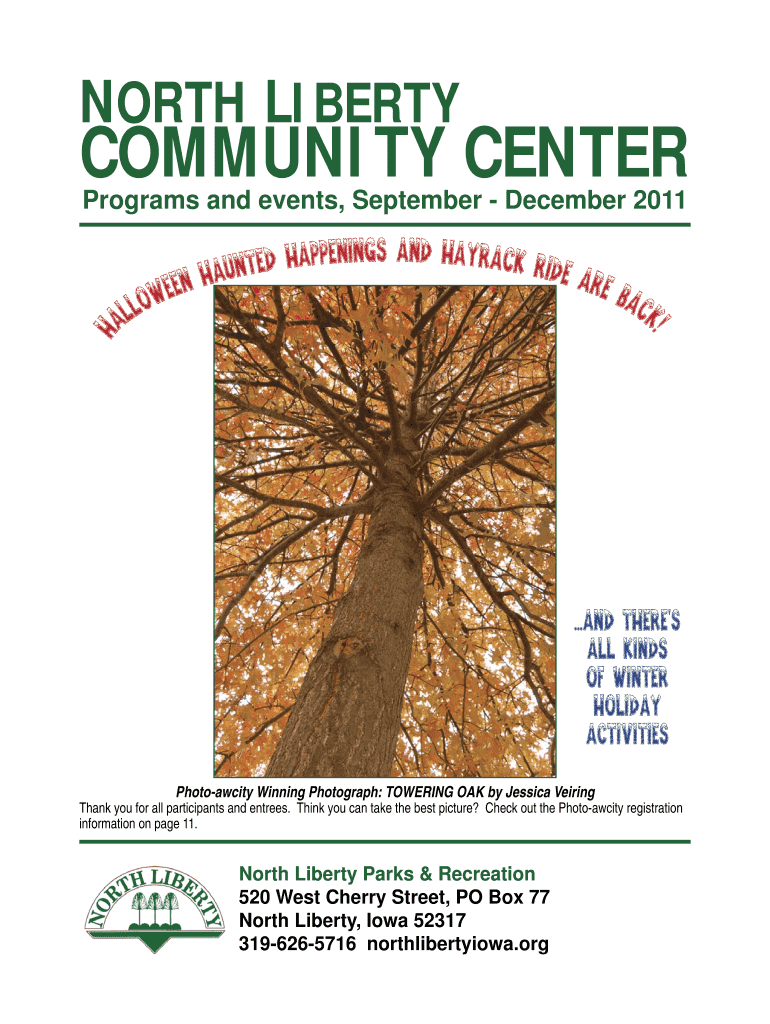 Fillable Online northlibertyiowa Fall 2011.indd - City of North Liberty ...
