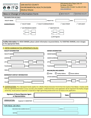 Fillable Online smchealth Medical waste and hazardous waste generator ...