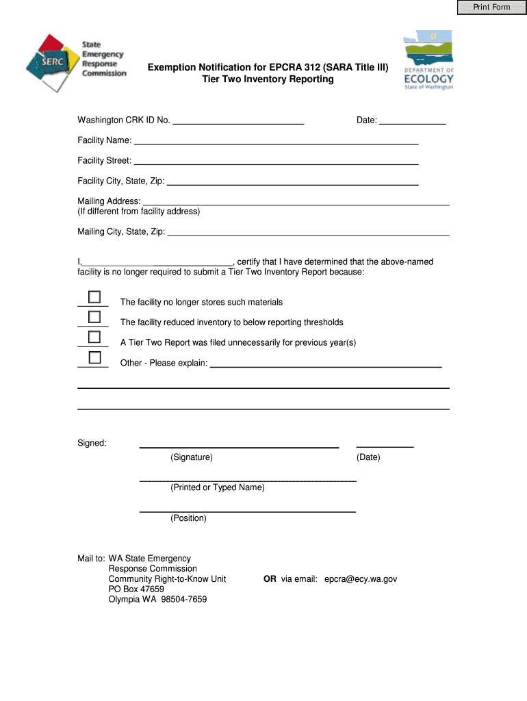 Fillable Online Tier Two Inventory Reporting Fax Email Print - pdfFiller