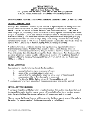 Fillable Online ci berkeley ca Rent Stabilization Board Home Page ...