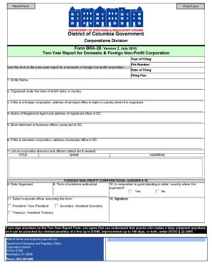 Fillable Online dcra dc Form BRA28 Fax Email Print - pdfFiller