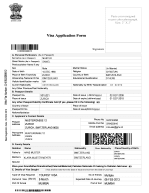 Fillable Online allvisumservice Visa Application Form - AVS - Visum ...