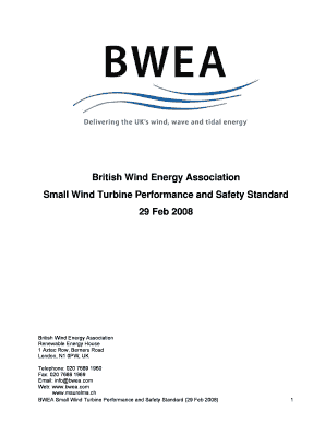 Fillable Online maurelma BWEA Small Wind Certification Standard ...