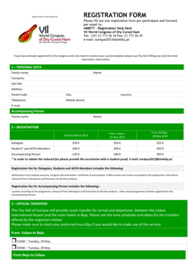 Fillable Online cm-ourique REGISTRATION FORM Please fill out one registration form per ...