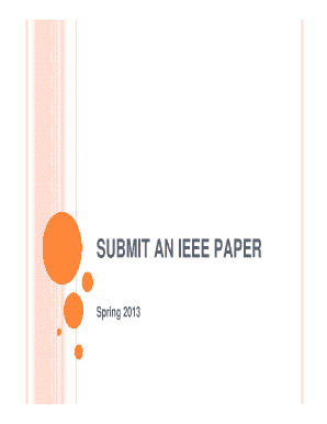 Fillable Online SUBMIT AN IEEE PAPER Fax Email Print - pdfFiller