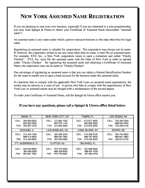 Fillable Online NEW YORK ASSUMED NAME REGISTRATION Fax Email Print ...