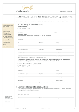 Fillable Online PLEASE READ AND CONSIDER THE RELEVANT PROSPECTUS BEFORE COMPLETING THIS ACCOUNT ...