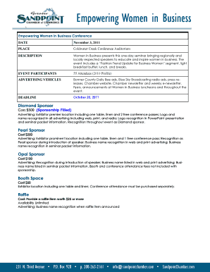 Fillable Online Empowering Women in Business Fax Email Print - pdfFiller