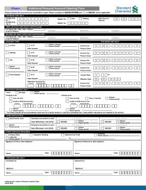 Fillable Online Ghana Additional Personal Account Opening Form ...