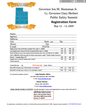 Fillable Online publicsafety utah Registration Form - Utah Department ...
