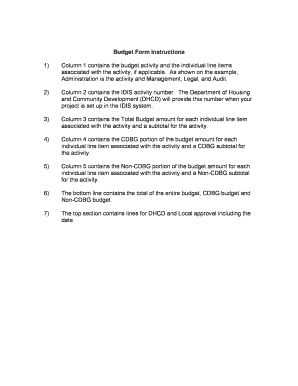Fillable Online dhcd virginia Budget Form Instructions - Virginia ...