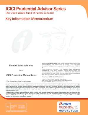 Fillable Online ICICI Prudential Advisor Series An Open Ended - Money ...