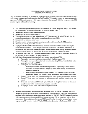 Fillable Online PTO DONATION PROGRAM Fax Email Print - pdfFiller