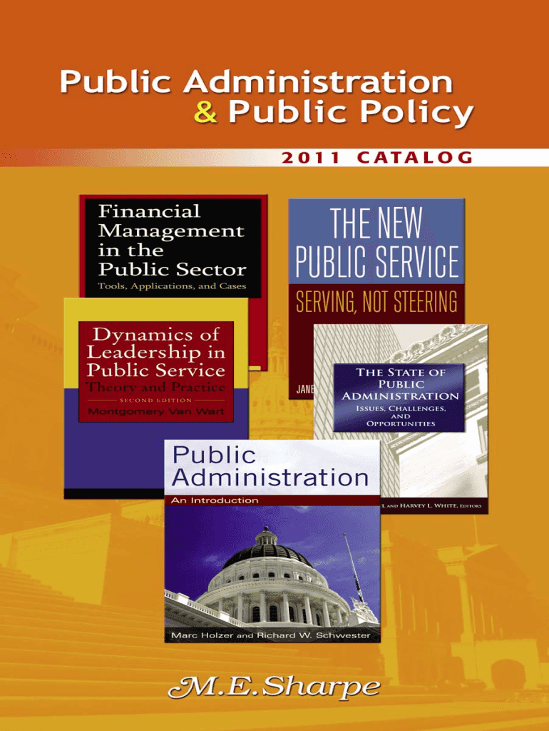 Fillable Online Public Administration 2011.qxd_Public ... - ME Sharpe ...
