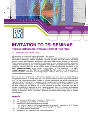 Fillable Online INVITATION TO TSI SEMINAR Fax Email Print - pdfFiller