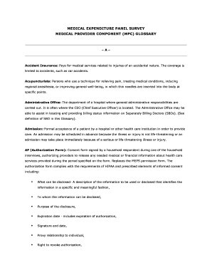 Fillable Online meps ahrq MEPS Medical Provider Component (MPC ...