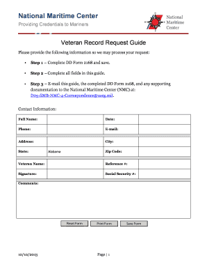 Fillable Online uscg DD Form 2168 - uscg Fax Email Print - pdfFiller