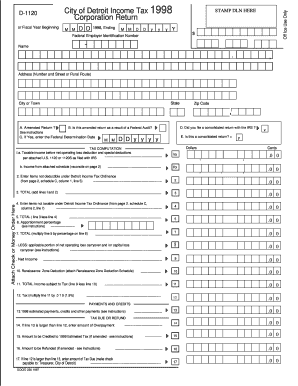 Fillable Online ci detroit mi or Fiscal Year Beginning City of Detroit ...
