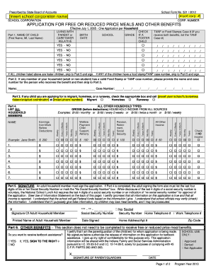 Fillable Online tccs k12 in Free and Reduced Lunch Application Form ...