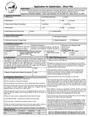 Fillable Online latah id Subdivision - Short Plat Application - Latah ...
