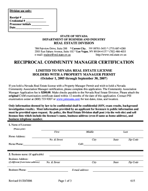 Fillable Online red state nv APPLICATION FOR REINSTATEMENT - Nevada ...