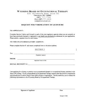 Fillable Online License Verification Form - Board of Occupational ...