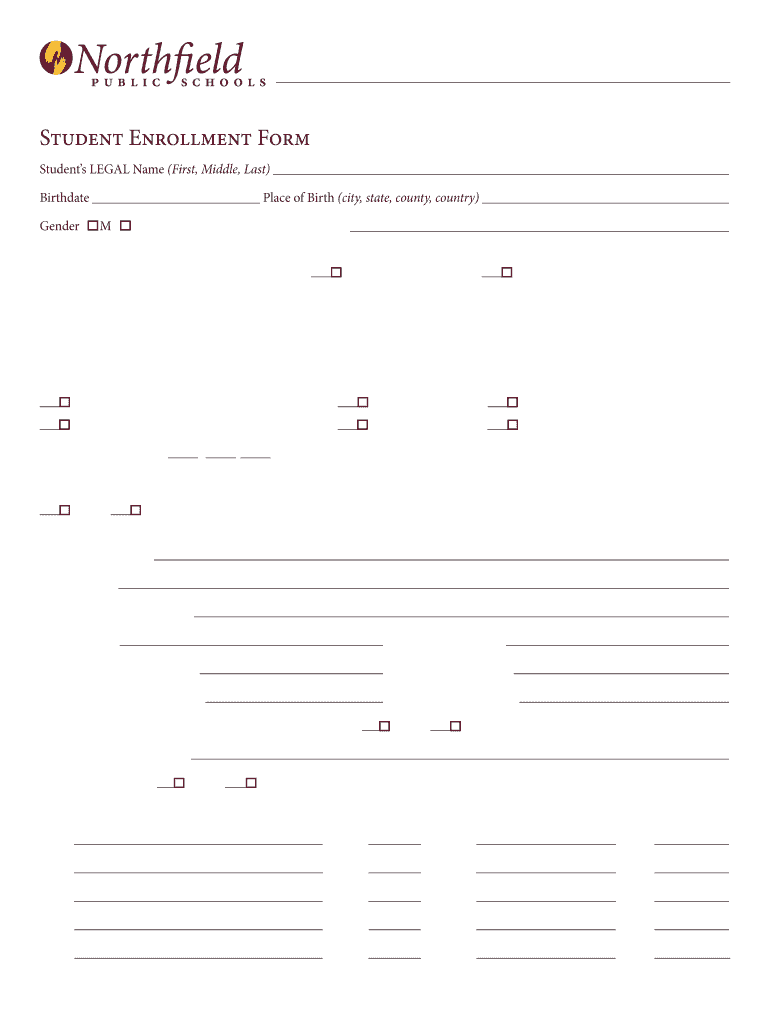 Fillable Online Student Enrollment Form Fax Email Print - pdfFiller