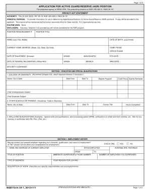 2013-2018 Form NGB 34-1 Fill Online, Printable, Fillable, Blank - PDFfiller