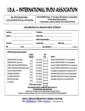 Fillable Online IBA MAIN FORM.doc Fax Email Print - pdfFiller