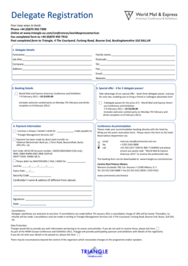 Fillable Online Delegate Registration - Triangle - Eu.com Fax Email Print - pdfFiller
