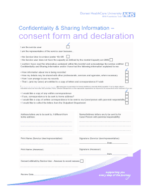 Fillable Online dorsethealthcare nhs Consent Form - Dorset HealthCare ...