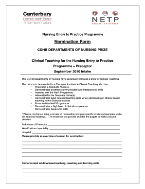 Fillable Online Nursing Entry to Practice Programme Fax Email Print ...