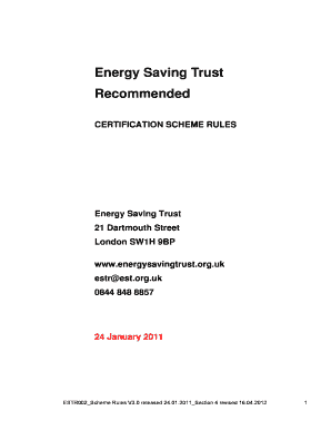 Fillable Online Energy Saving Trust Recommended Fax Email Print - pdfFiller