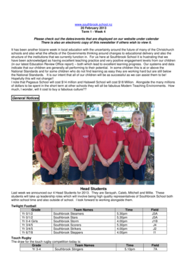 Fillable Online southbrook school Head Students - Southbrook School ...