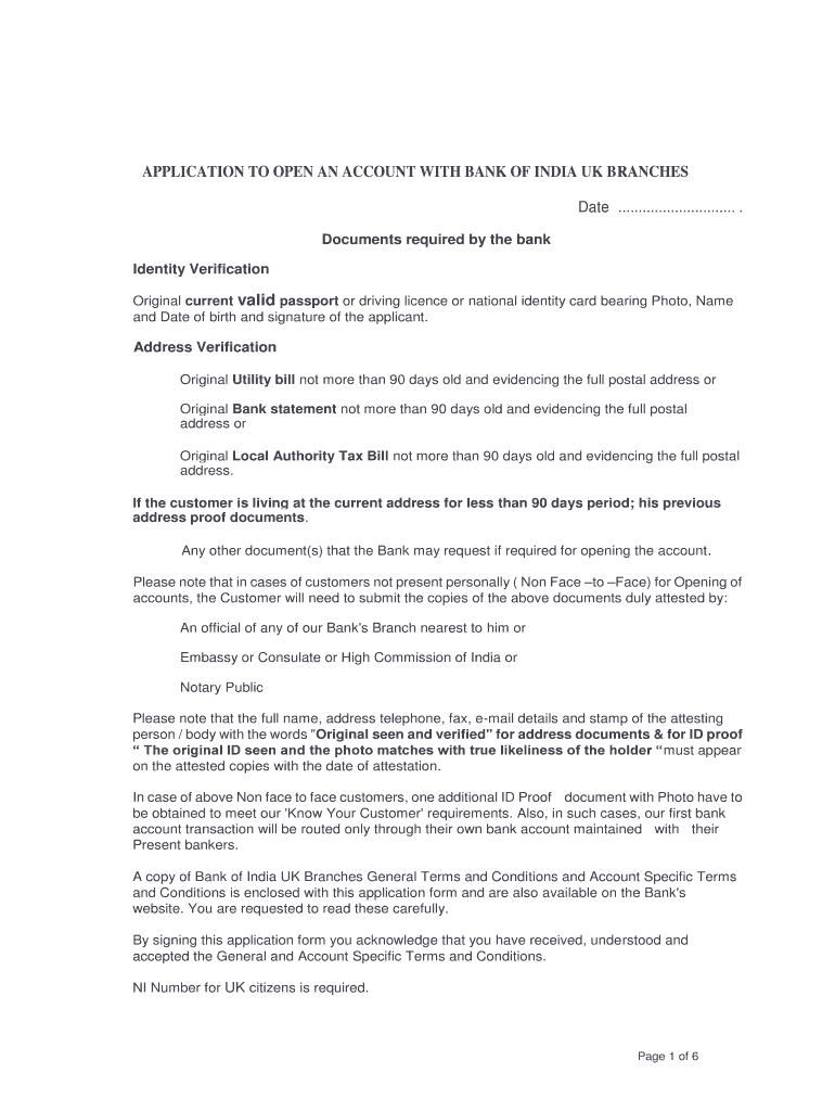 Fillable Online Account Opening Application Fax Email Print - pdfFiller