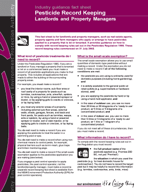 Fillable Online Pesticide Record Keeping Fax Email Print - pdfFiller