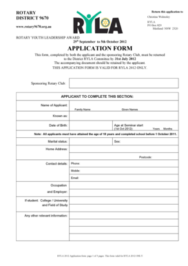 Fillable Online HERE - Rotary District 9550 Fax Email Print - pdfFiller