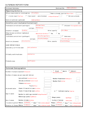 Fillable Online surv esr cri Outbreak Report Form - Fields (2 Oct 2010 ...