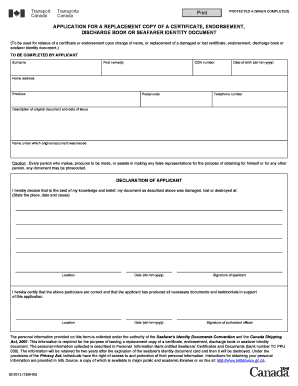 Fillable Online Application for a replacement copy of a certificate, endorsement ... Fax Email ...