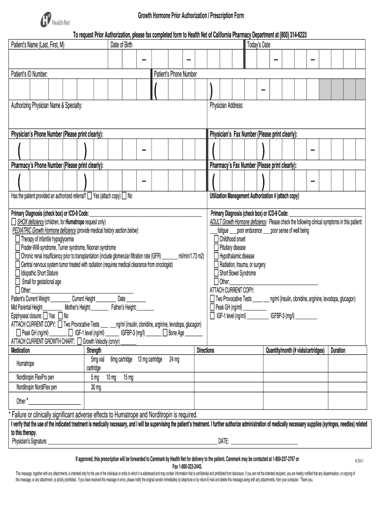Fillable Online To request Prior Authorization, please fax completed form to Health ... Fax ...