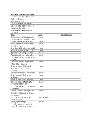 Fillable Online upload wikimedia Post-Edit Peer Review Form Name of Student Reviewer - upload ...