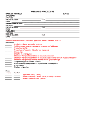 Fillable Online mountain-home VARIANCE PROCEDURE - City of Mountain ...