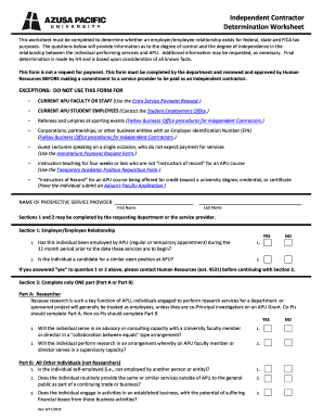 Independent Contractor Worksheet - Fill Online, Printable, Fillable ...