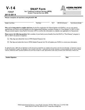Fillable Online apu SNAP Form - Azusa Pacific University Fax Email ...