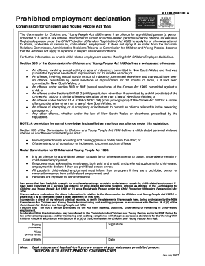 Fillable Online Prohibited employment declaration Fax Email Print ...