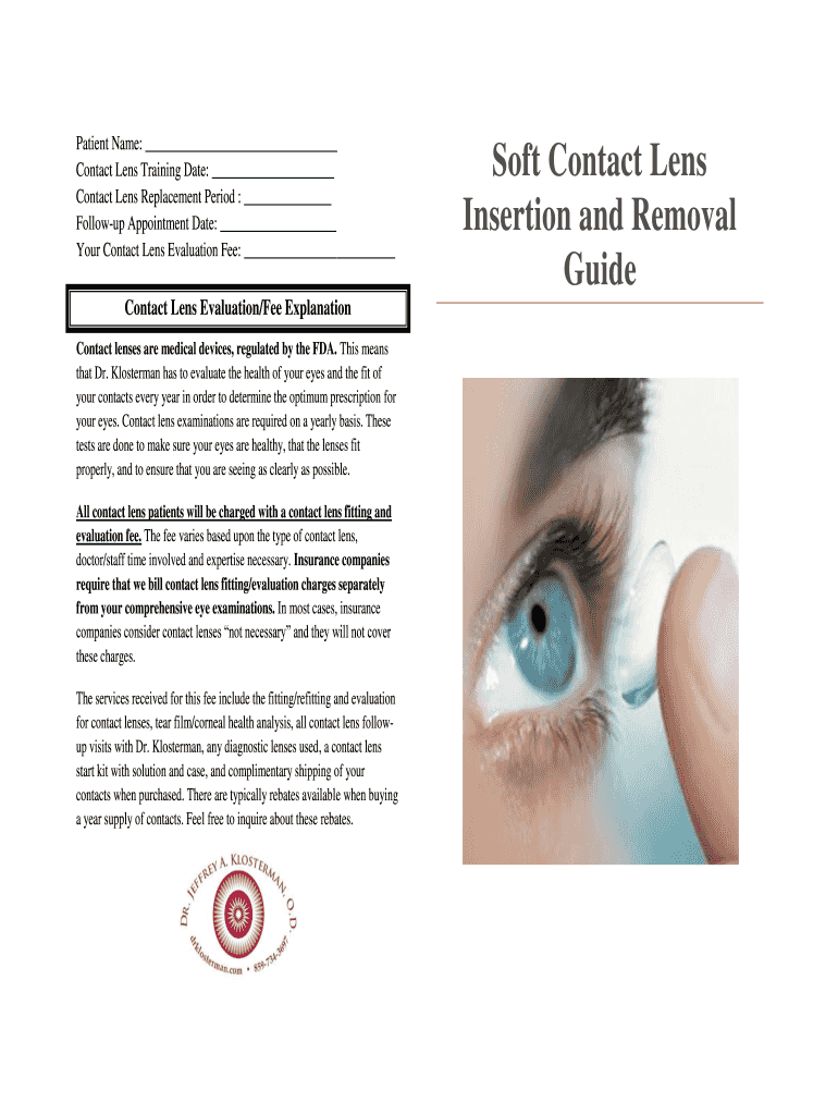 Fillable Online Soft Contact Lens Insertion and Removal Guide - Eye ...