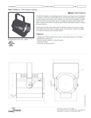 Fillable Online The MH30 Spotlight is a specification grade medium and ...