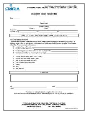 Fillable Online Business Bank Reference - bcmgiabbcomb Fax Email Print ...