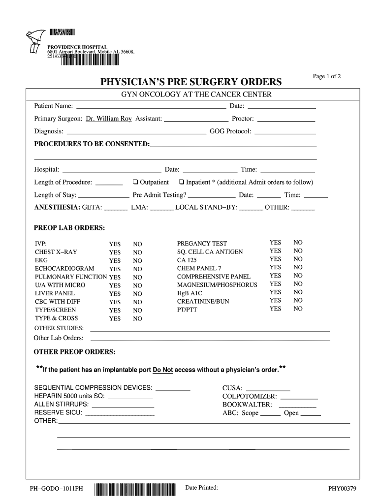 Fillable Online support providencehospital A r*PO104*r BC PROVIDENCE ...