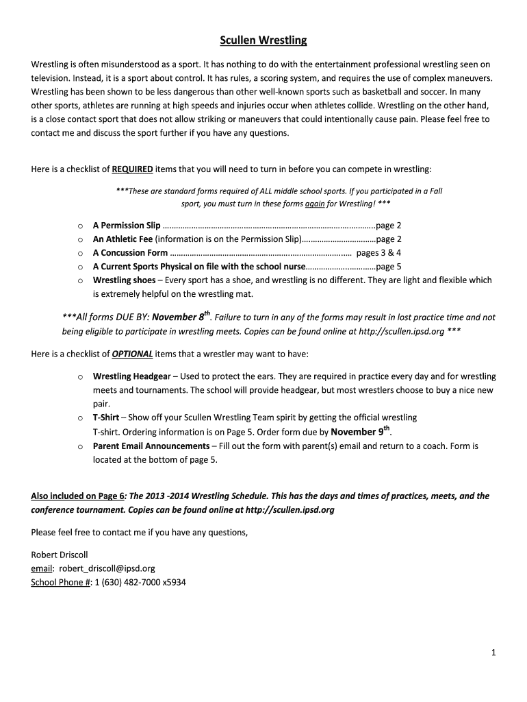 Fillable Online scullen ipsd Scullen Wrestling - Scullen Middle School ...